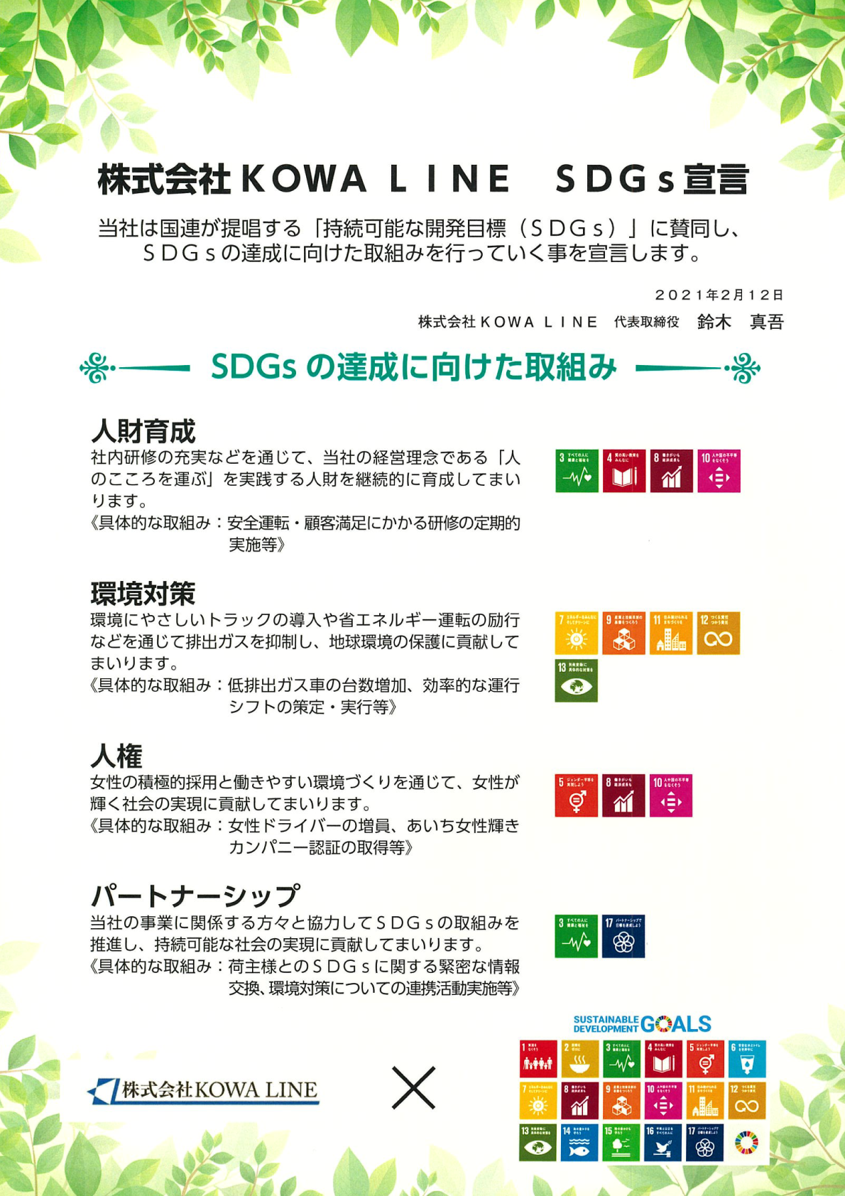 会社概要 - 株式会社KOWA LINE